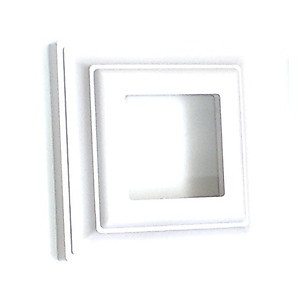 Plastic Black or White Deck Railing Column Post Base Trim Ring 3 x 3 Post Base fit Outside 3x3 Posts, railings, Decks, Signs or Columns. (1, White)