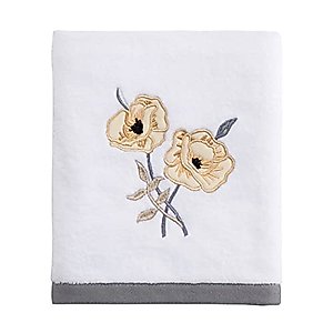 Avanti Linens - Hand Towel, Soft & Absorbent Cotton Towel (Marielle Collection), White