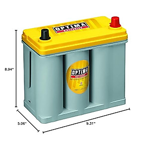 OPTIMA Batteries High Performance D51R YellowTop Dual Purpose Sealed AGM Car, Truck and SUV Battery, 450 CCA, Maintenance Free, Versitile Mounting