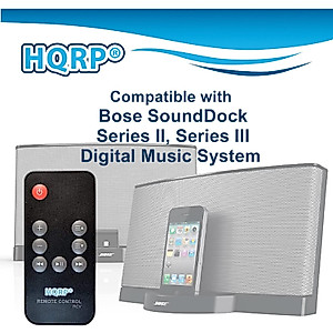 HQRP Remote Control Compatible with Bose SoundDock Series II (2), Series III (3), SoundDock Portable Digital Music System Speaker Dock Controller, Replacement for Bose SoundDock Series II Remote