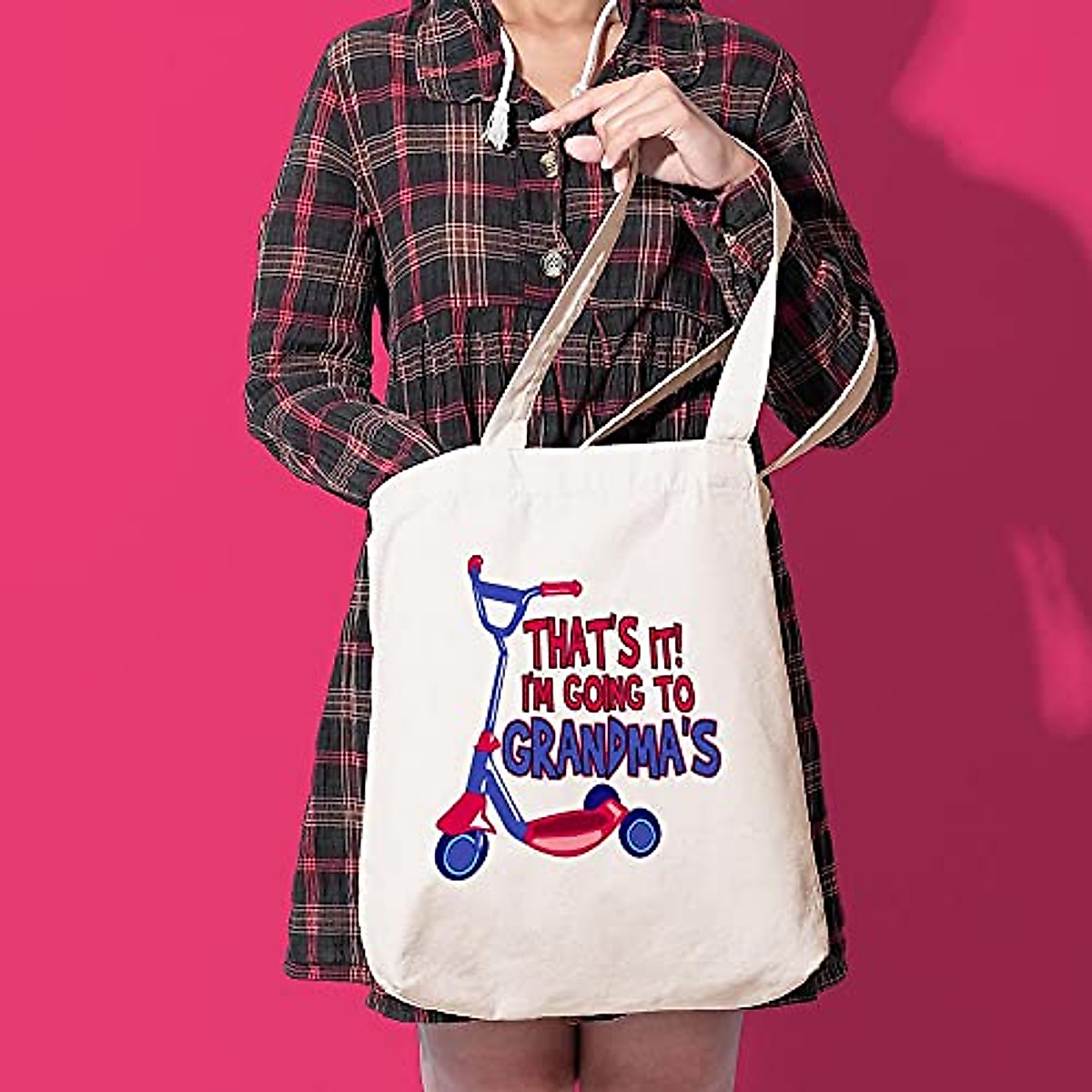 CafePress Going To Grandma's Tote Bag Natural Canvas Tote Bag, Reusable Shopping Bag
