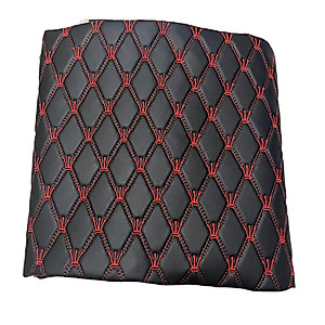 LANOBA Quilted Foam Vinyl Fabric King Crown Classic Pattern with 0.23" Sponge Backing Faux Leather Fabric for Car Headliner, Furniture Upholstery, Headboards,Diamond 2" x 3" (King Crown)