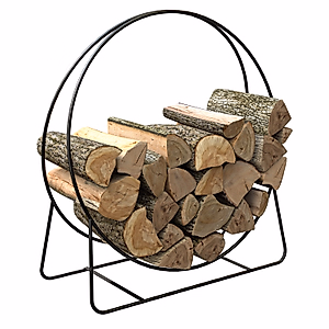 Panacea 15210 40-Inch Solid Steel Log Hoop , Black