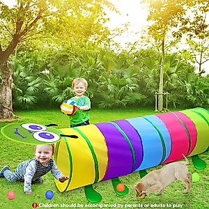 Kids Play Tunnel for Toddlers 1-3, Toys for 1 2 3 4 Year Old Girl Boy Birthday Gift, 6 Foot Pop Up Baby Crawling Tunnel Toys, Indoor Outdoor Toddler Toys for Infant Children or Dog