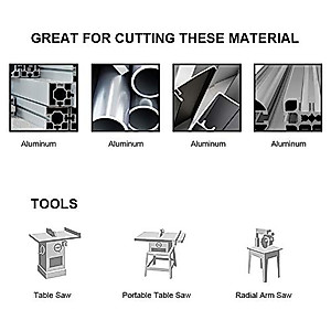 COMOWARE Circular Miter Saw Blade - 12-inch 100 Tooth TCG Metal Saw Blade, 1 inch Arbor Heavy Duty for Aluminum and Non Ferrous Metals