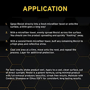 Ethos Resist - UV Ceramic Coating for Cars - Reduces Water Spotting - Enhances Coatings - Graphene Ceramic Coating Protection for Car, Boat, RV, Truck