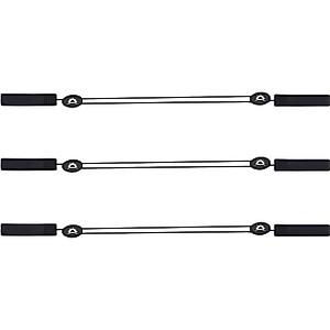 Eyeglasses Strap (3 Pack Sun Style) - No Tail Adjustable Sunglass Strap - Eyewear String Holder - With Bonus Glasses Cleaning Cloth - 3 Pack