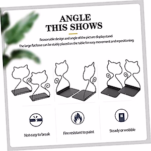 PLAFOPE 2pcs Metal Bookends Teenage Girl Books Metal Bookshelf File Book Stands Book Organizer Reading Book Stands Look at The Bookshelf Iron Metal Desktop Bookcase Desktop Book Holders