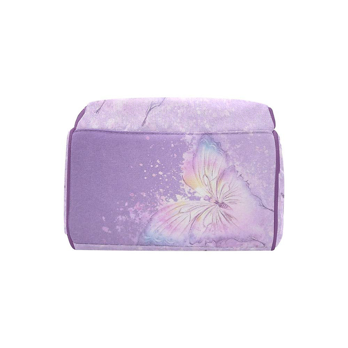 Personalized Watercolor Butterfly Purple Diaper Bag Backpack Name Custom Mommy Baby Bags Travel Daypack for Mom Gifts