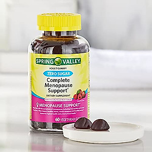 Experience Natural Relief with Spring Valley Menopause Support Gummies - 60 Count (Pack of 2). Includes Luall Fridge Magnetic