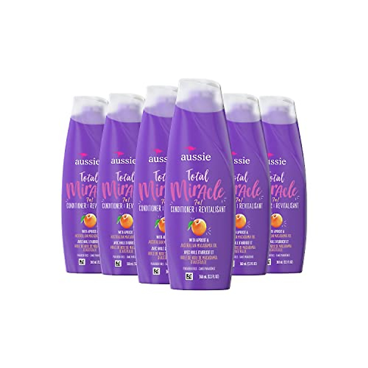 Aussie Paraben-Free Total Miracle Conditioner w/Apricot For Hair Damage, 12.1 fl oz, Case of 6 (B019H3S9DK)