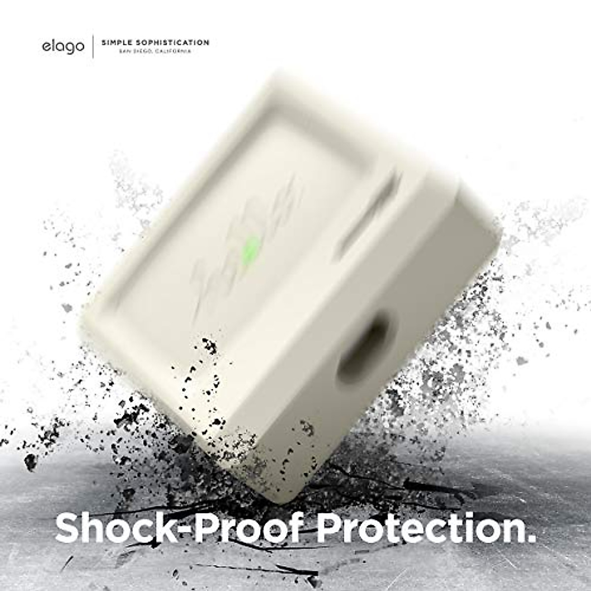 elago AW3 Silicone Case Compatible with Airpods Pro Case Cover - Classic Monitor Design, Visible LED Light, Supports Wireless Charging [US Patent Registered]