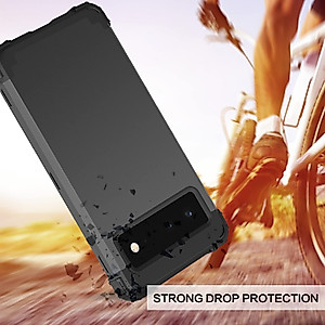 BENTOBEN Pixel 6 Case, Google Pixel 6 Case, 3 in 1 Heavy Duty Rugged Hybrid Shockproof Hard PC Cover Soft Silicone Bumper Impact Resistant Protective Phone Cases for Google Pixel 6 6.4 Inch, Black
