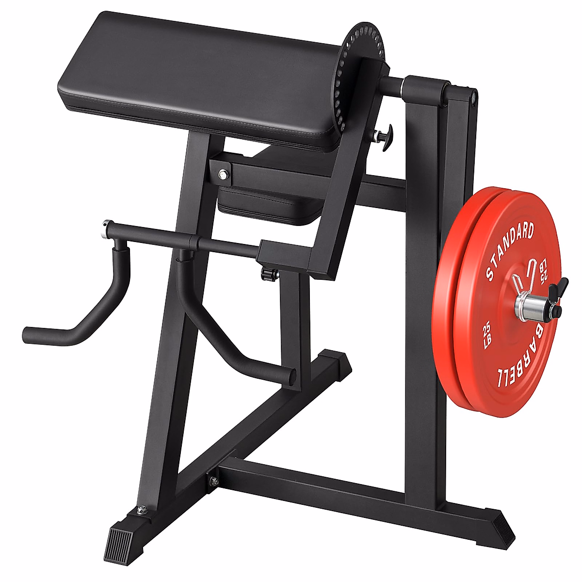 GMWD Bicep Tricep Curl Machine, 250LBS Plate Loaded Bicep Curls and Tricep Extension Machine, 2 in 1 Exercise Equipment for Home Gym Workout Station, Black