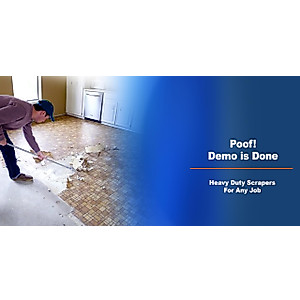 Warner Manufacturing Warner 591: 5" Heavy Duty Scraper, Steel, 47-1/4" Overall Length Not Including Hand Tools, 5" Blade, 48" Handle, Multicolor