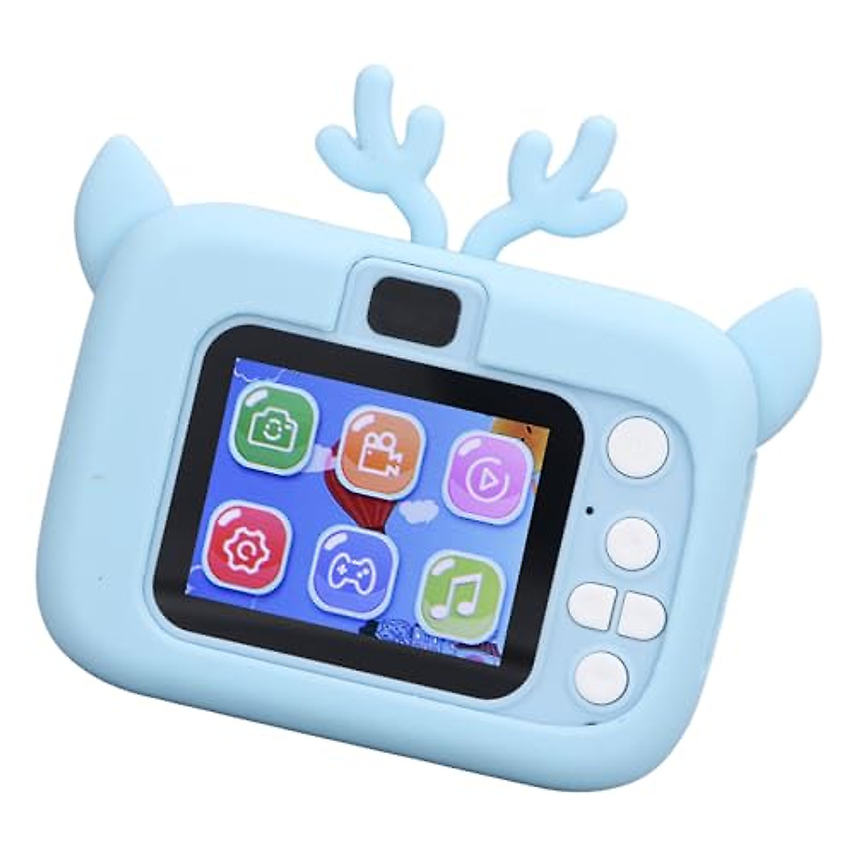 Toddler Camera, Auto Dimming Birthday Gift AI Intelligent 20MP Kids Camera with Frames for Party (Blue White)