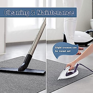 Corduroy Chair Mat for Hardwood Floor, 55"x35" Office Chair Mat Desk Chair Mat for Rolling Chair, Large Anti-Slip Backing Low-Pile Office Rug Floor Mat for Office/Home Light Grey