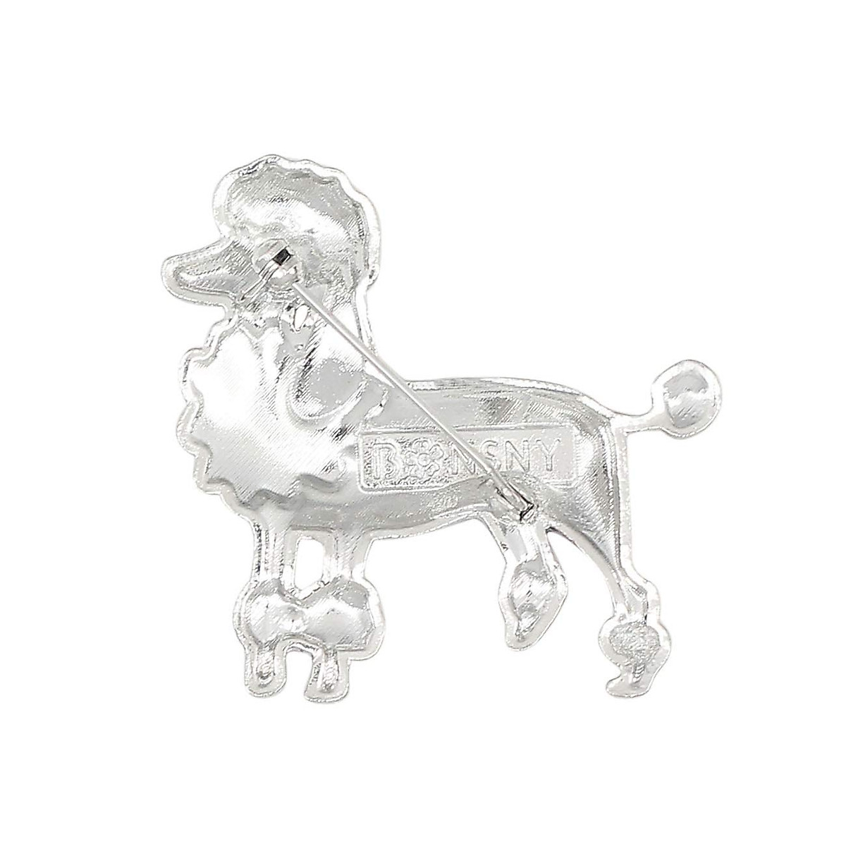 DUOWEI Cute Poodle Dog Brooch Pins for Women Teens Girls Floral Enamel Dog Brooch Jewelry Clothes Scarf Jacket Decoration (Blue)