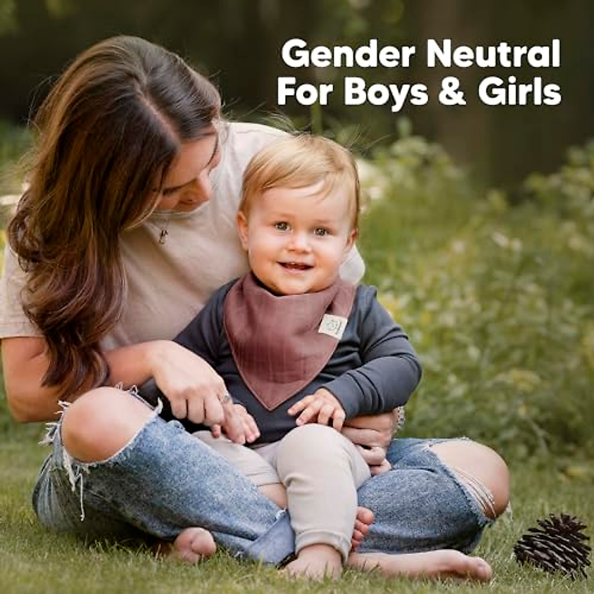 8-Pack Muslin Bibs, Baby Bibs for Boys, Girls - Bandana Bibs, Muslin Baby Bibs, Baby Girl Bibs, Baby Boy Bibs, Baby Drool Bibs, Newborn Bibs, Drooling, Teething Bibs, Infant Bibs, Unisex Bibs (Spice)