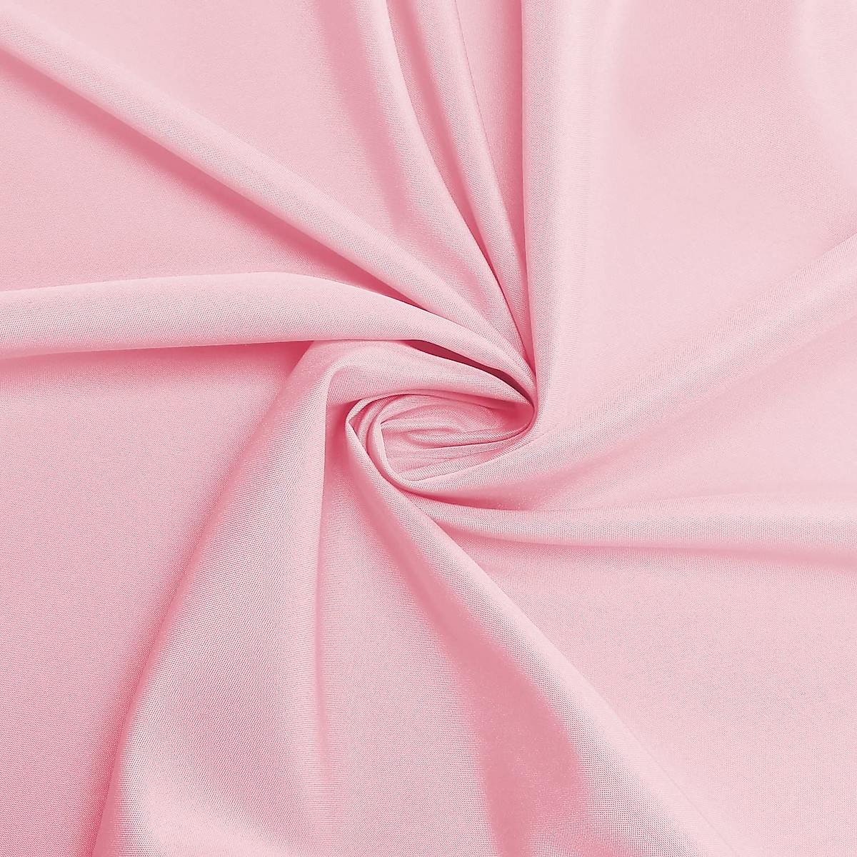 sancua Round Tablecloth - 90 Inch - Water Resistant Spill Proof Washable Polyester Table Cloth Decorative Fabric Table Cover for Dining Table, Buffet Parties and Camping, Pink