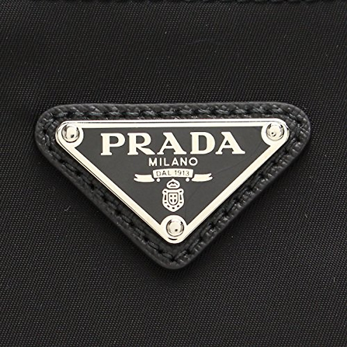 Prada Midnight Black Tessuto Nylon & Saffian Leather Designer Crossbody Messenger Travel Bag for Women and for Men 2VH563