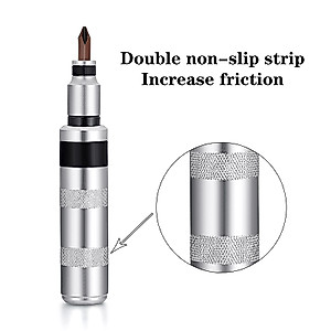 JIXINLAR 1/2" Manual Hand Impact Driver Set Extractor-12 PCS Impact Screwdriver S2 Steel Much More Durable Disengage Rusted Fasteners or Frozen Bolts Manual Reversible Impact Driver Set