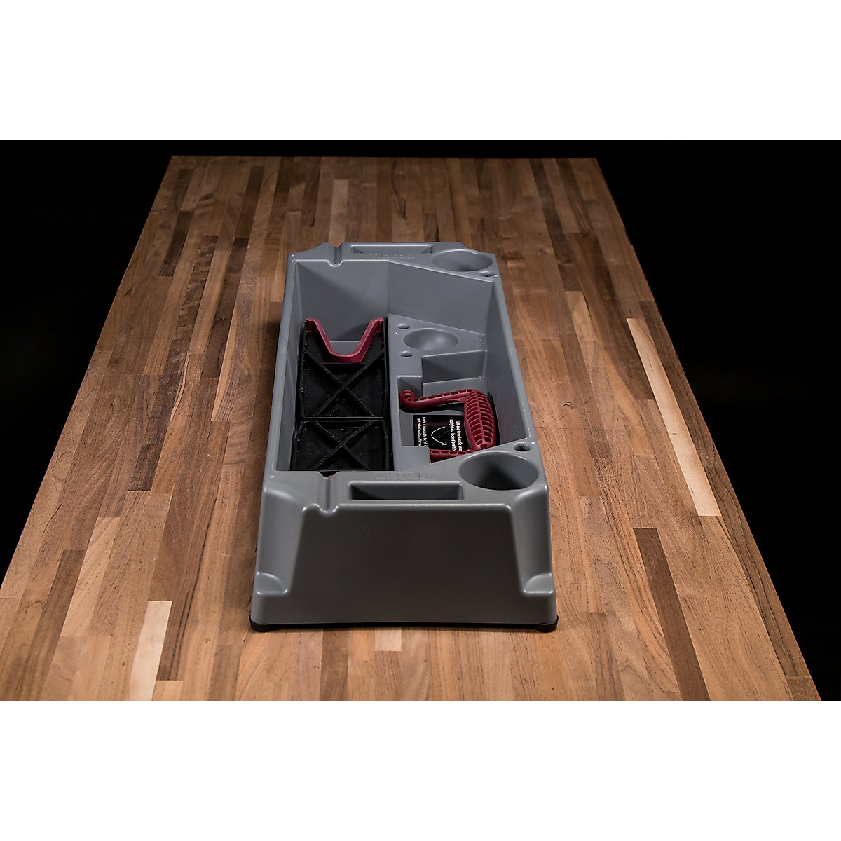 Tipton Gun Butler with Non-Marring Cleaning Forks and Storage Compartments for Secure Firearm Cleaning and Maintenance Green