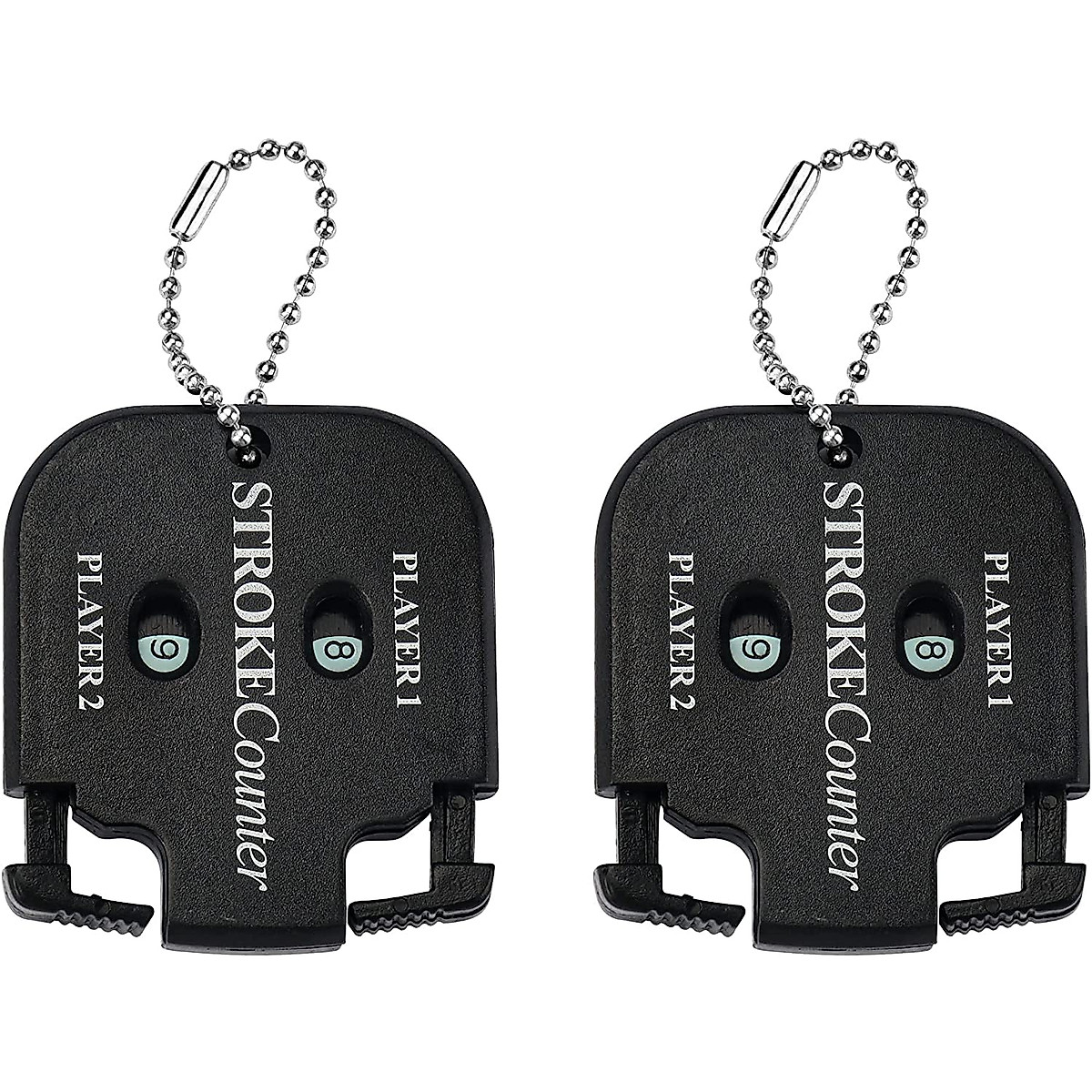 QHALEN Mini Score Counter Golf Stroke Shot Putt Tally Keeper Number with Key Chain (Pack of 2)