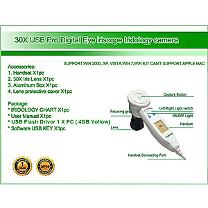 Iriscope Iridology Camera 5.0 MP LED Light Iris Analyser Iridoscope iriscopio