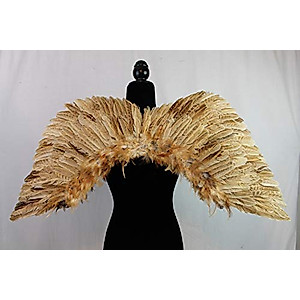 Nature Brown Turkey and goose Feather, Angel Wings Costume, Party, Photography Fun Dress Up Angel Wing (Nature -002)