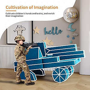 DEYGIA Modular Kids Play Couch, 13PCS, Kids Couch for Playroom, Modular for Boys and Girls, Blue, M