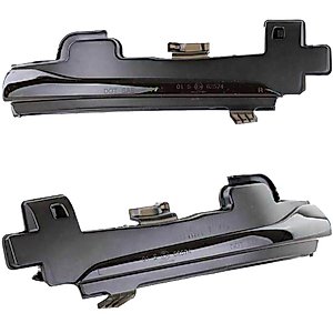 NJSBYL Dynamic LED Side Mirror Blinker Lamps for V0LV0 S60 CC II S80 II V40 CC II V60 CC V70 III Parking/Turn Signal Lights Kits Smoked Lens Amber Led Side Mirror Marker Lights OEM Replacement