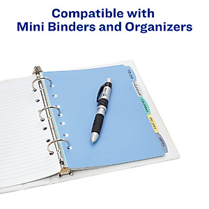 Avery 16180 Write & Erase Plastic Dividers, 5-Tab, 5 1/2 x 8 1/2