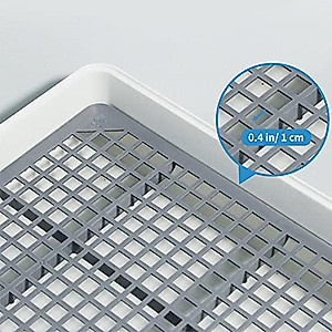 22x18 Super Large Rabbit Litter Box with Grate, Rabbit Litter Pan for Cage, Extra Large Bunny Restroom Litter Tray Rabbit Toilet