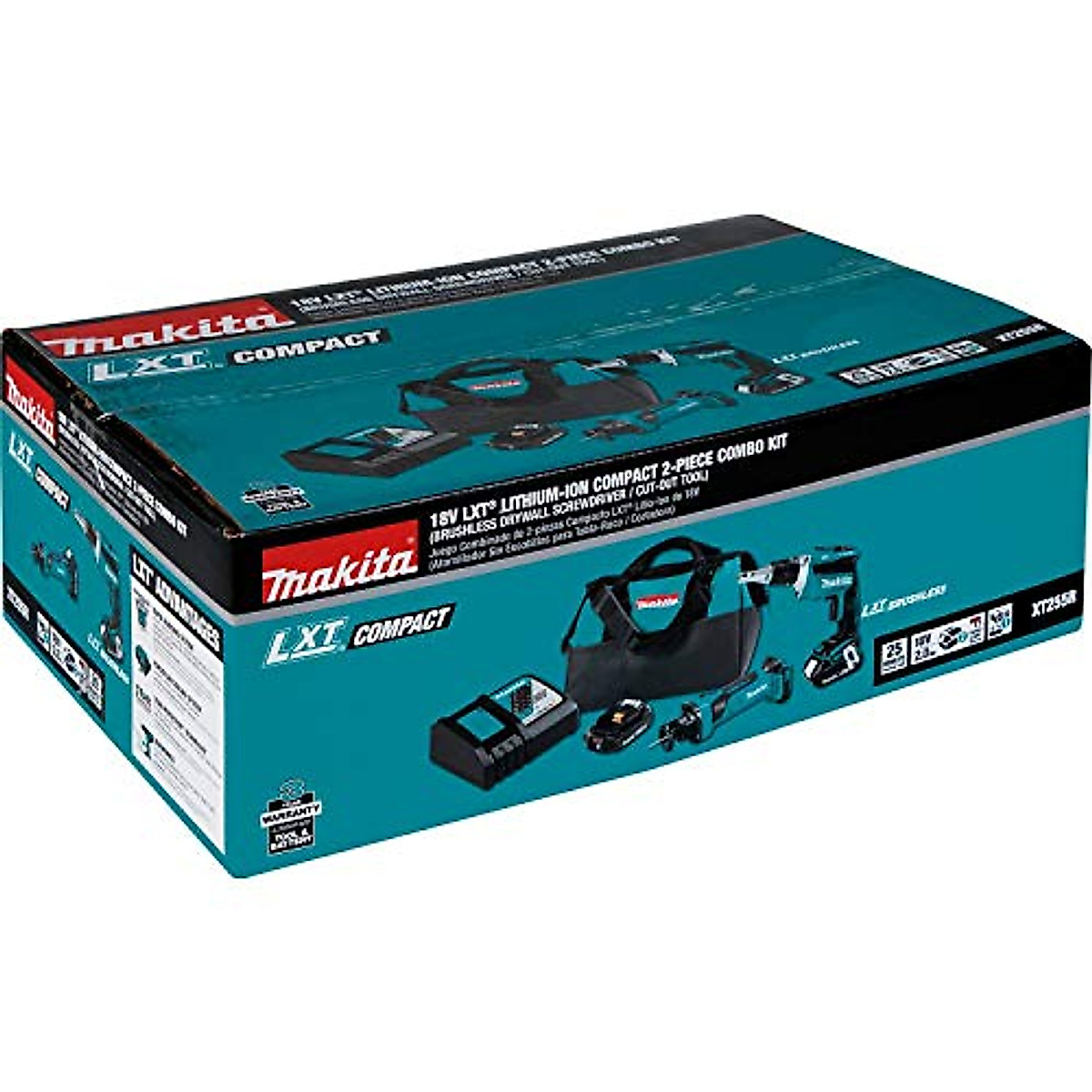 Makita XT255R 18V LXT Lithium-Ion COMPACT Cordless 2-Pc. Combo Kit (2.0Ah)