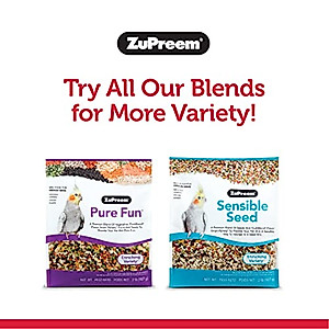 ZuPreem FruitBlend Flavor Pellets Bird Food for Parrots and Conures, 3.5 lb - Daily Blend Made in USA for Caiques, African Greys, Senegals, Amazons, Eclectus, Small Cockatoos