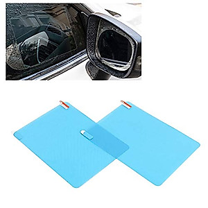 KIMISS Protective Film, 2pcs Rainproof Waterproof Car Rearview Mirror Sticker Anti-fog Protective Film Rain Shield Oval