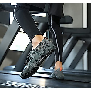 Water Shoes Barefoot for Men Women Swimming Shoes Minimalist Shoes Beach Shoes Quick Dry Breathable Comfortable Non-Slip for Aqua Swim Walking Diving Surfing Yoga Grey 13 Women/11.5 Men