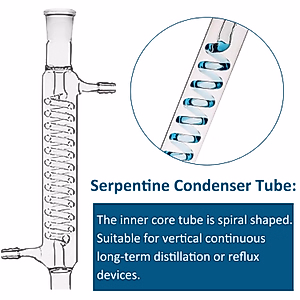 Cherish XT Home Distiller Distilling to Making Your Own Essential Oil, Moonshine, 3.3 Boro Alcohol Distiller Chemistry Lab Glassware Kit,Glass Distilling,Distillation Apparatus 15pcs Set, 500 ML