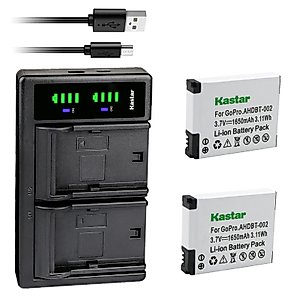 Kastar 2-Pack Battery and LTD2 USB Charger Compatible with GoPro HD HERO2, GoPro HD Hero 2, GoPro Original HD Hero (2010 Model), Gopro HD Helmet Hero, Gopro HD Motorsports Hero, Gopro HD Surf Hero