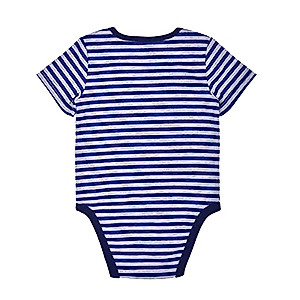 Paw Patrol Nickelodeon Boys’ Chase, Marshall and Rubble 3 Pack Bodysuits for Newborn and Infant – Blue/Grey