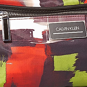 Calvin Klein Sussex Nylon Top Zip Crossbody, Crimson Multi