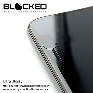 Webcam/Camera Vinyl Covers | 57 Low-Tack Reusable Webcam Sticker | 3-Sizes | Black 57-Pack (Ultra Glossy)