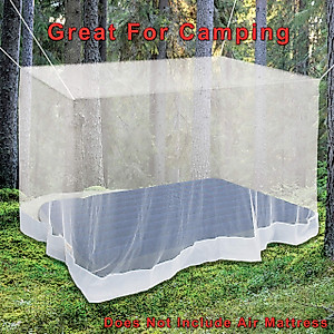 Premium Mosquito Net for Double Bed, crib, hammock or camping by Alpine Grand, Full hanging kit with extra-long strings and 8 hooks, Free Carry Bag