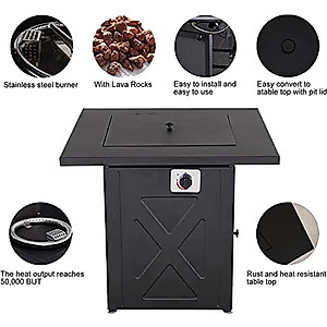 Grand patio Outdoor Furniture with Fire Pit Table Recliner Wicker Chairs 3 Pieces Reclining Chair for Patio Garden Backyard, Peacock Blue