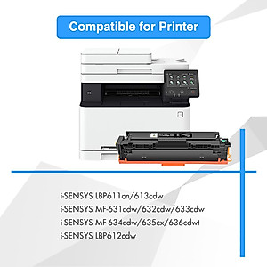 TRUE IMAGE Compatible Toner Cartridge Replacement for Canon 045 045H CRG-045H MF634 Color ImageCLASS MF634Cdw MF632Cdw LBP612Cdw MF632 Printer Ink (Black, 1-Pack)