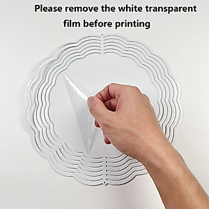 5PCS Sublimation Wind Spinner Blanks 8 Inch Sublimation Blanks Products Stainless Steel Metal Indoor Outdoor Garden Decoration for Heat Press Transfer Sublimation Blank Wind Spinners