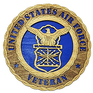 Air Force Veteran Armed Forces Military Unique Decorative Custom Laser Crafted Three Dimensional Wooden Wall Plaque - Traditional