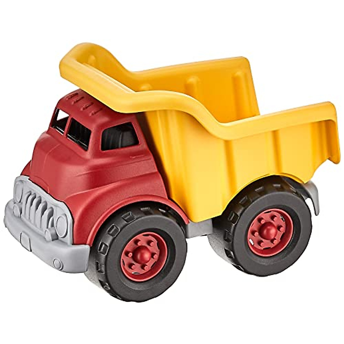 Green Toys Dump Truck, Red/Yellow CB - Pretend Play, Motor Skills, Kids Toy Vehicle. No BPA, phthalates, PVC. Dishwasher Safe, Recycled Plastic, Made in USA.