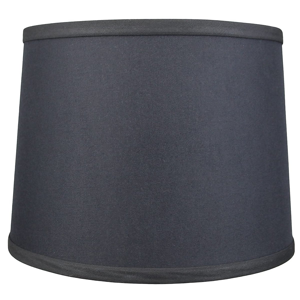 FenchelShades.com Drum Lampshade 9" Top Diameter x 10" Bottom Diameter x 7.5" Slant Height with 6" Drop Slip Uno Attachment (Linen Black)